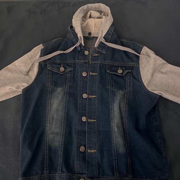 Sweaters | Mens Denim Jacket Hoodie | Poshmark